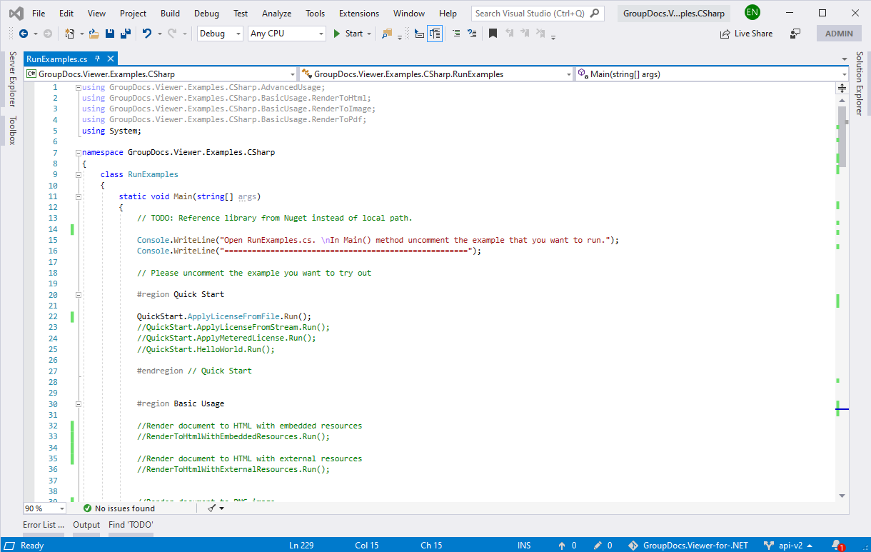How to Run Examples | GroupDocs.Viewer for .NET | Documentation